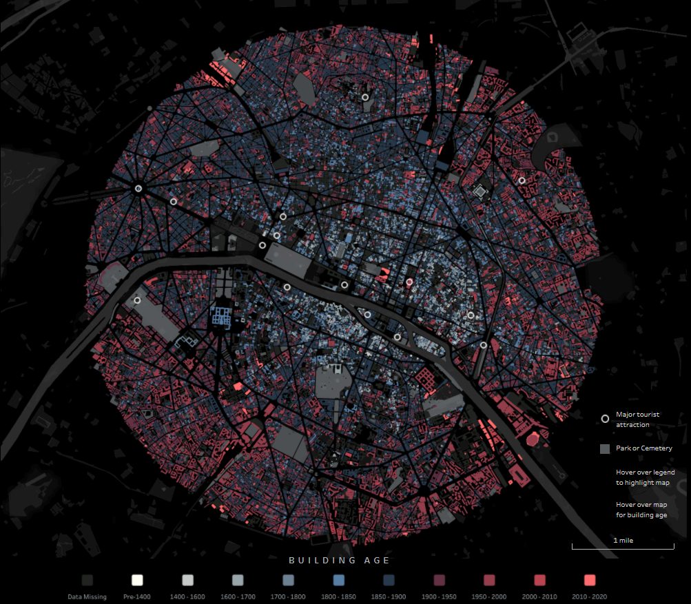 Visualising the age of buildings: Copenhagen [QGIS] – know your space