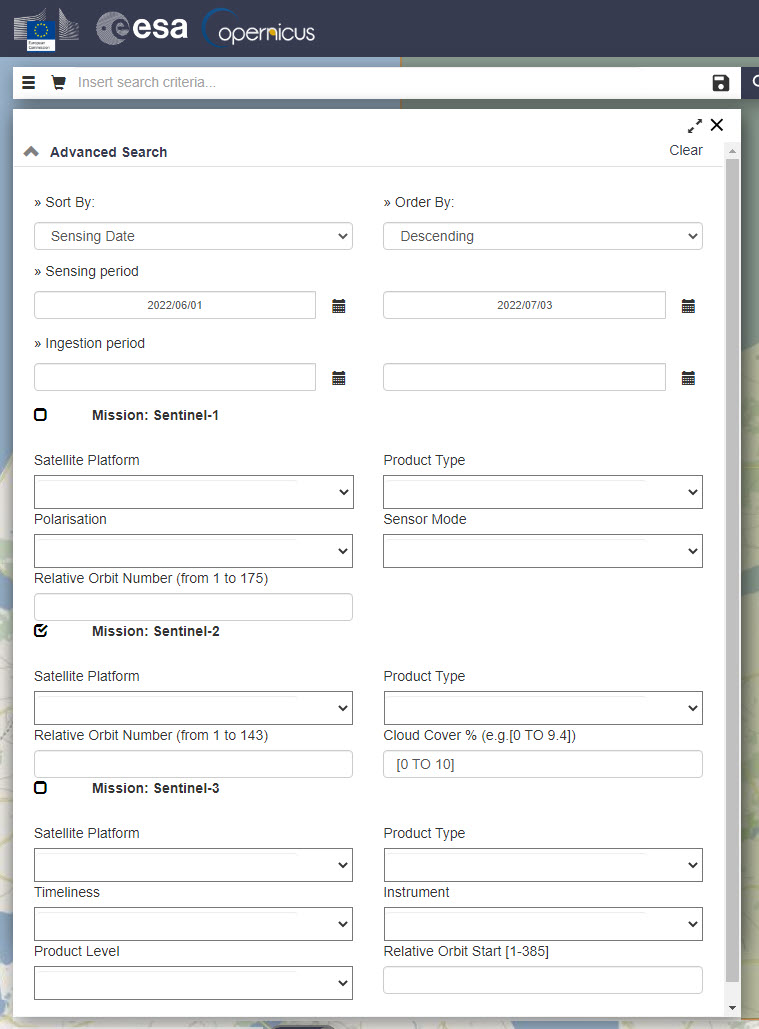 How to download a satellite image from Copernicus Open Access Hub ...